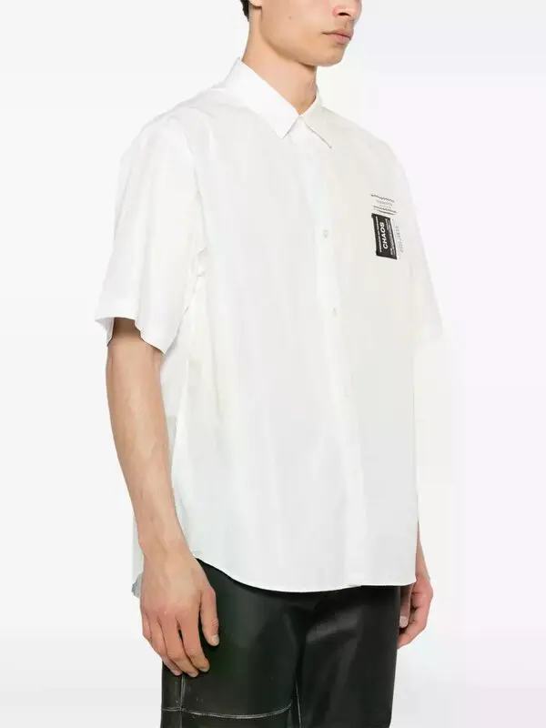 Undercover Logo-patch Cotton Shirt - White