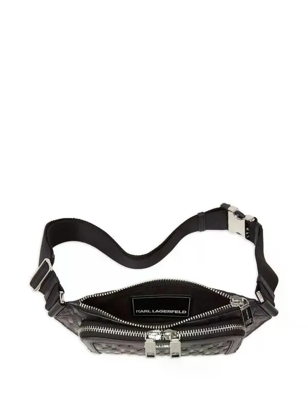Karl Lagerfeld K/loom Leather Belt Bag - Black