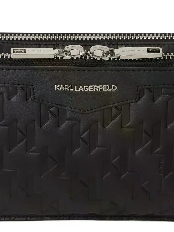 Karl Lagerfeld K/loom Leather Belt Bag - Black