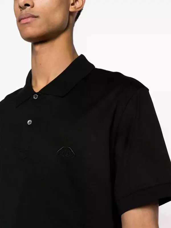 Alexander McQueen Seal Logo-embroidered Polo Shirt