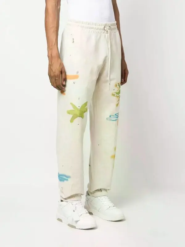 Palm Angels Palm Neon-print Track Pants - White
