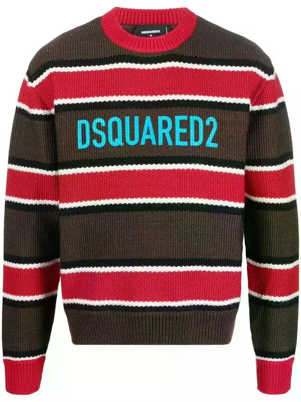 Dsquared2 Jacquard Logo Striped Jumper