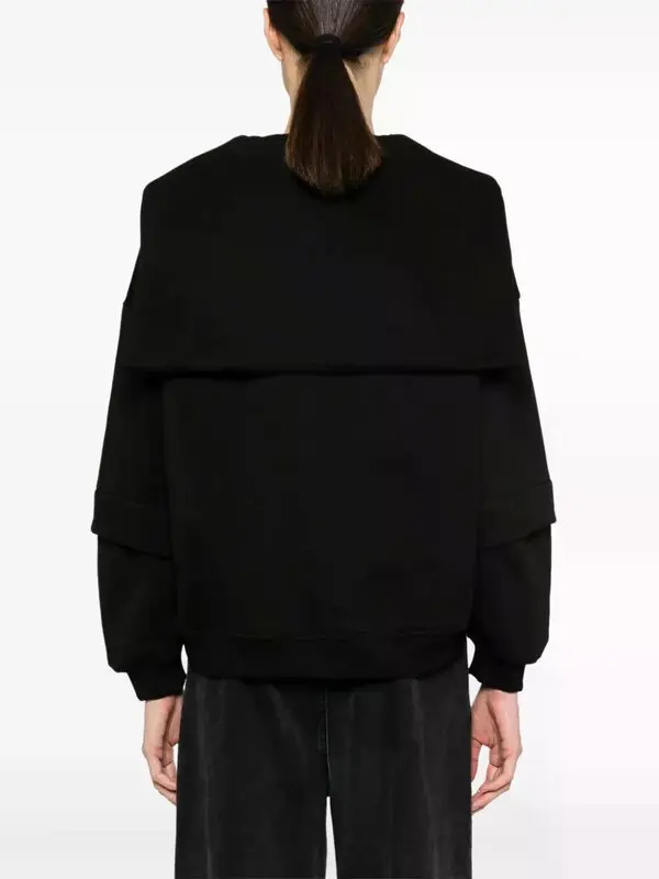 IOANA CIOLACU Sailor Collar V-neck Top