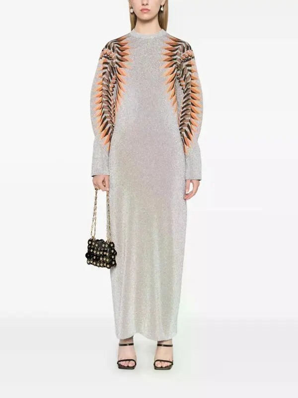 Rabanne Lurex Jacquard Maxi Dress