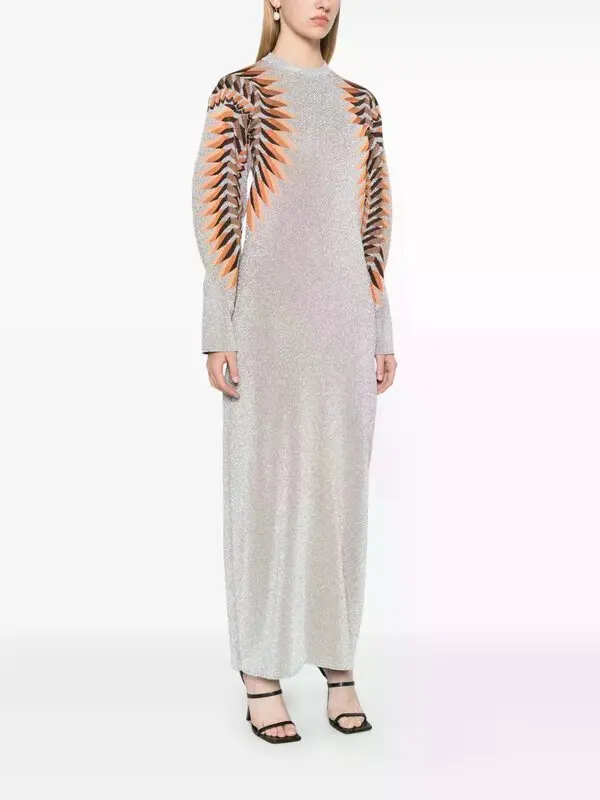 Rabanne Lurex Jacquard Maxi Dress