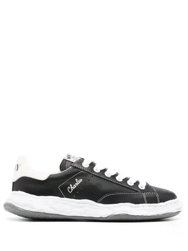Mihara Yasuhiro Charles Lace-up Leather Sneakers - Black