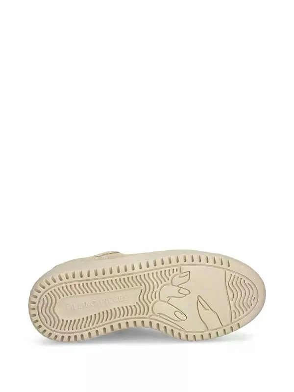 Filling Pieces Perforated Panel Leather Trainers - Neutrals