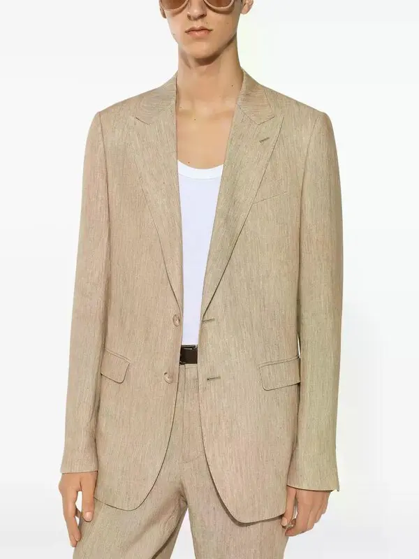 Dolce & Gabbana Single-breasted Linen Blazer
