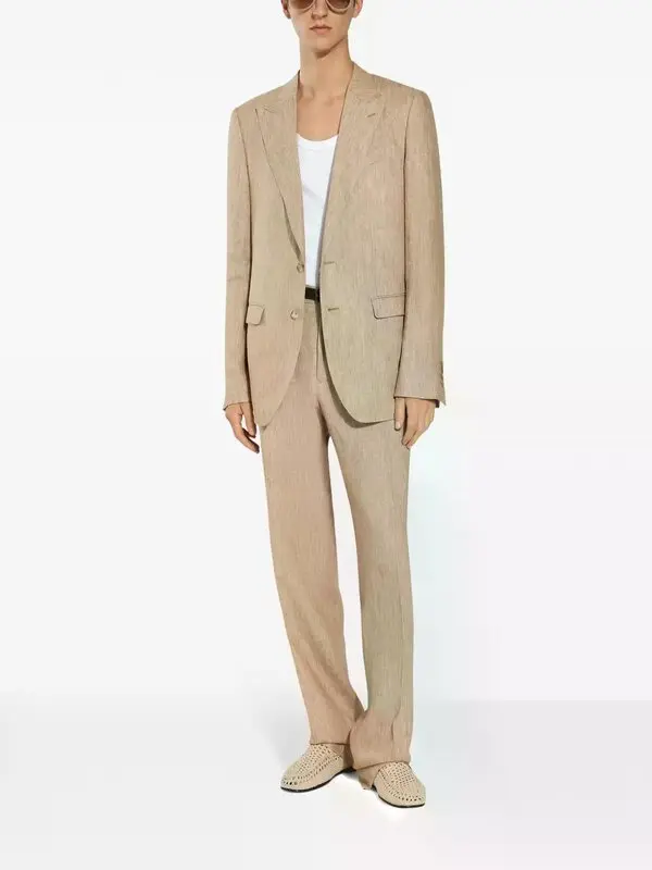 Dolce & Gabbana Single-breasted Linen Blazer
