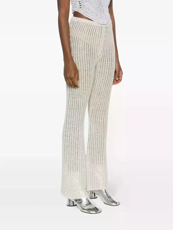 FORTE_FORTE Crochet Knit Palazzo Trousers