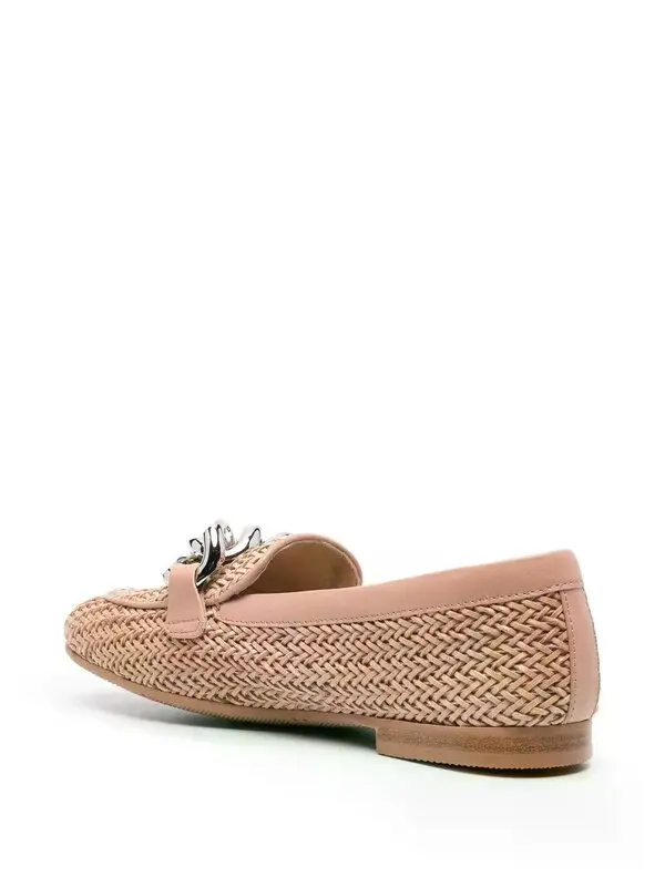 Casadei Chain-link Woven Loafers - Neutrals