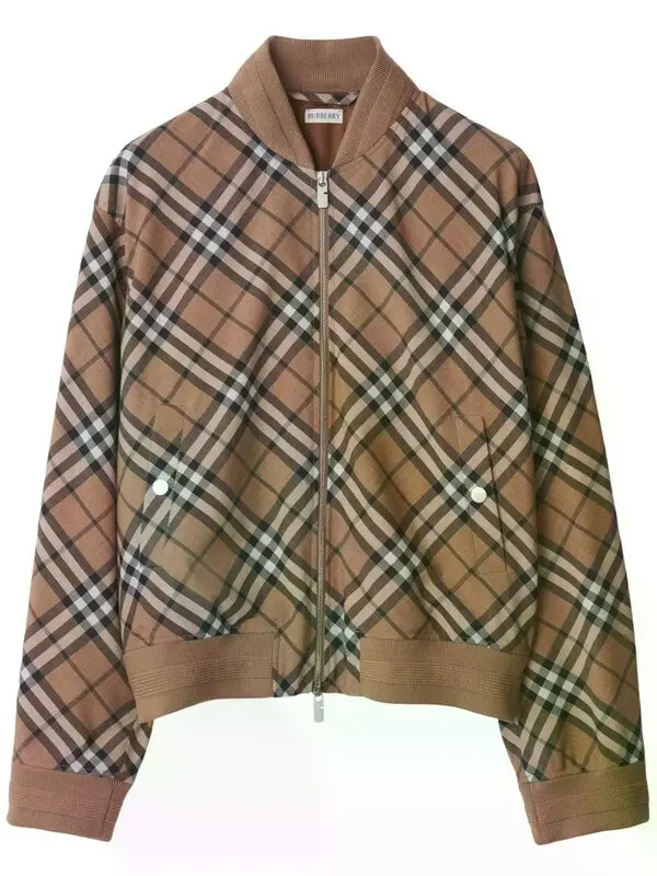 Burberry Vintage Check Zip-up Bomber Jacket - Neutrals