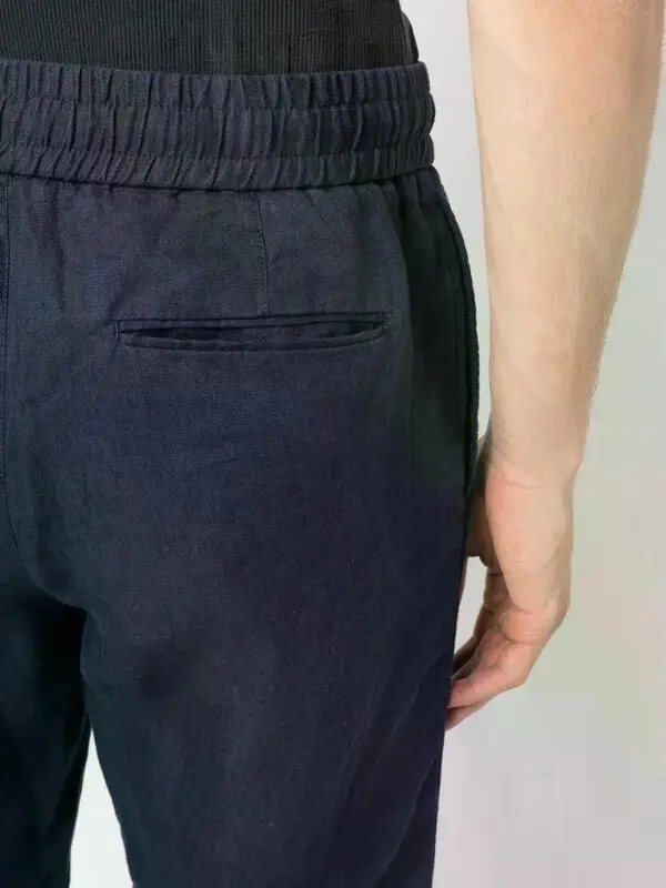 Orlebar Brown Navy Linen Straight-leg Trousers