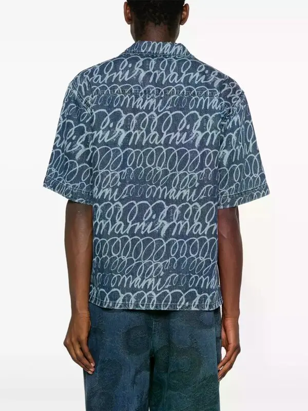 Marni Echoes-print Denim Shirt