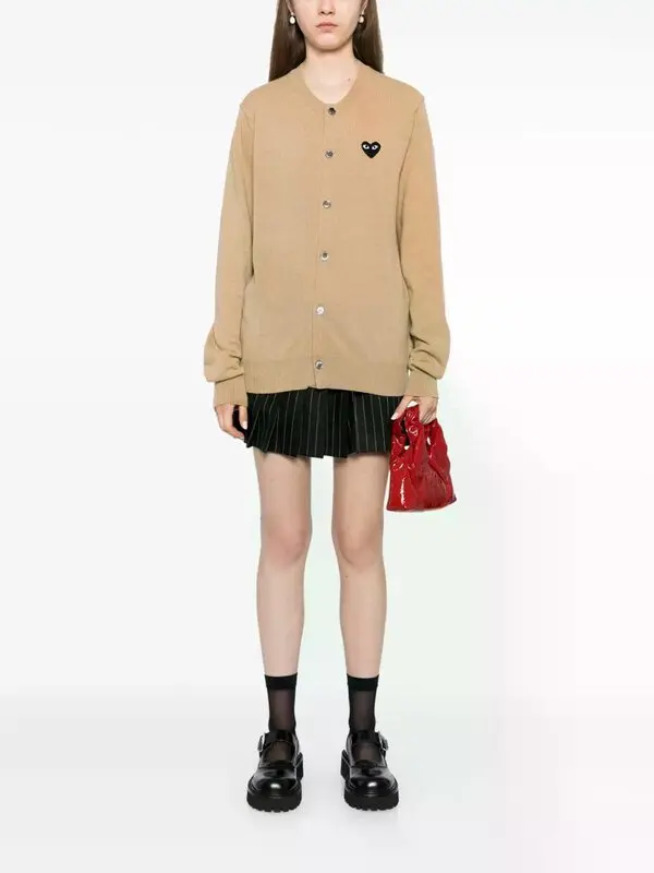 Play Comme Des Garcon Wool Cardigan