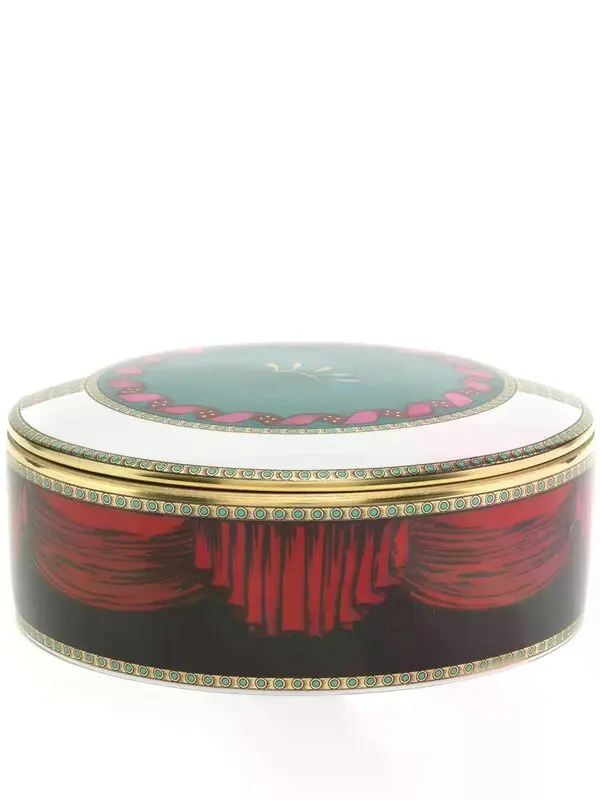 GINORI 1735 Elephant Round Porcelain Box - Multicolour