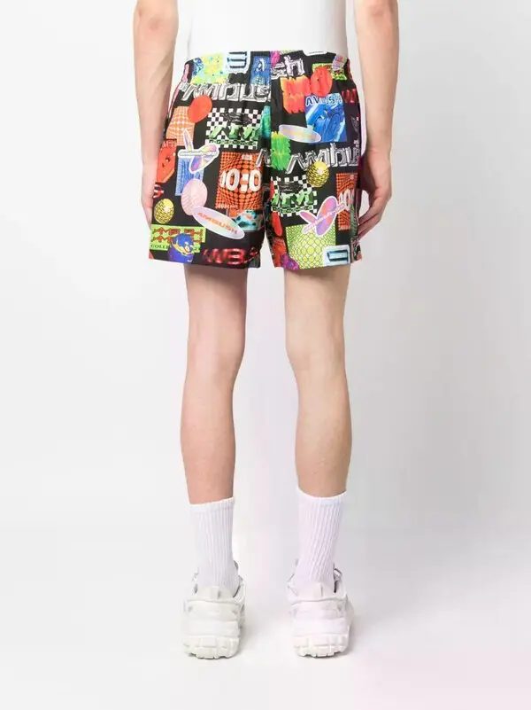 AMBUSH Graphic Print Elasticated Waistband Shorts