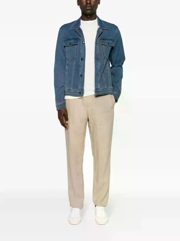 Canali Classic Collar Denim Jacket