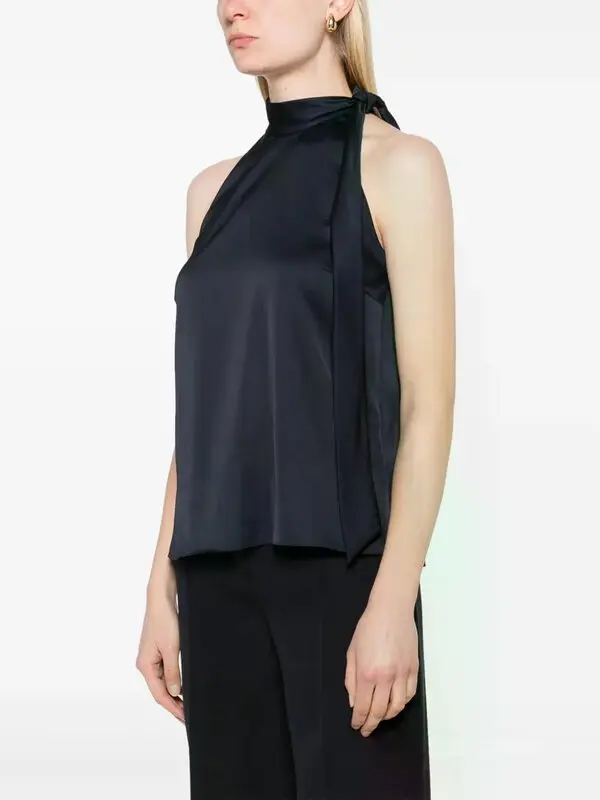Theory Textured Satin Halter Top