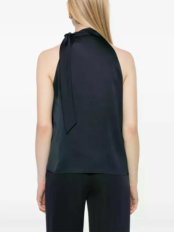 Theory Textured Satin Halter Top