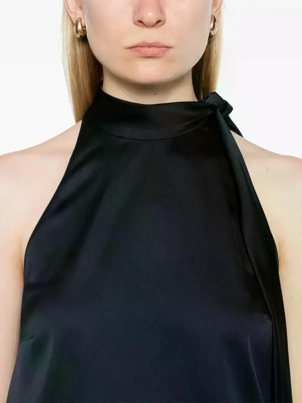 Theory Textured Satin Halter Top