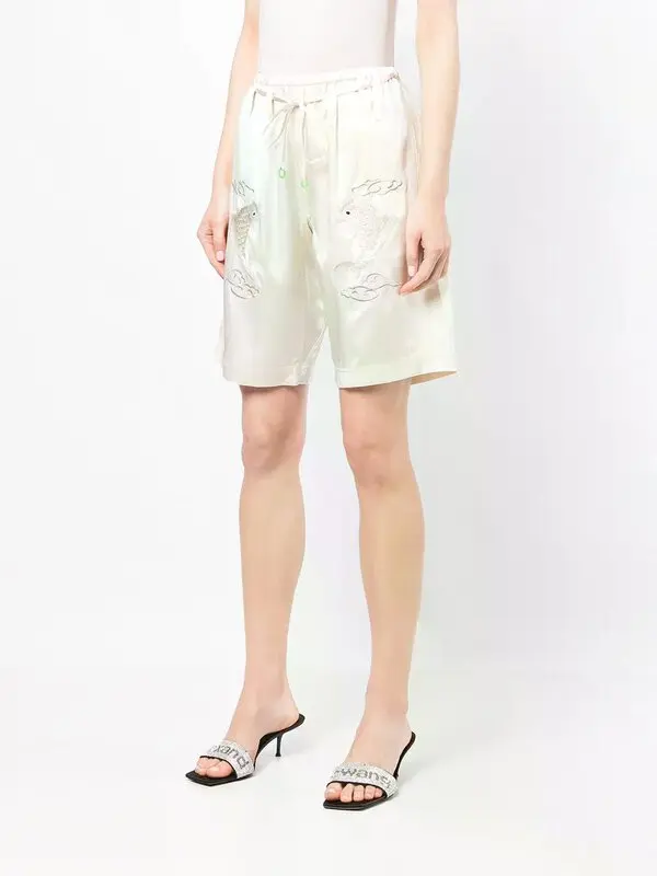 Alexander Wang Embroidered Silk Shorts