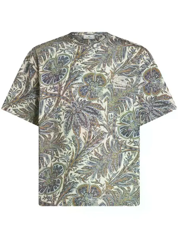 Etro Paisley-print Cotton T-shirt