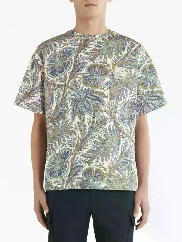 Etro Paisley-print Cotton T-shirt