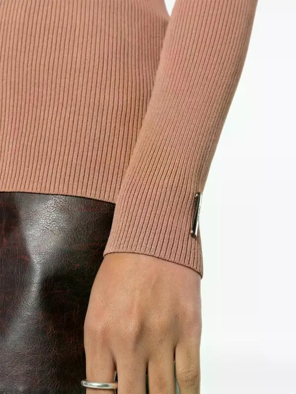 Calvin Klein Fine-ribbed Jumper - Brown
