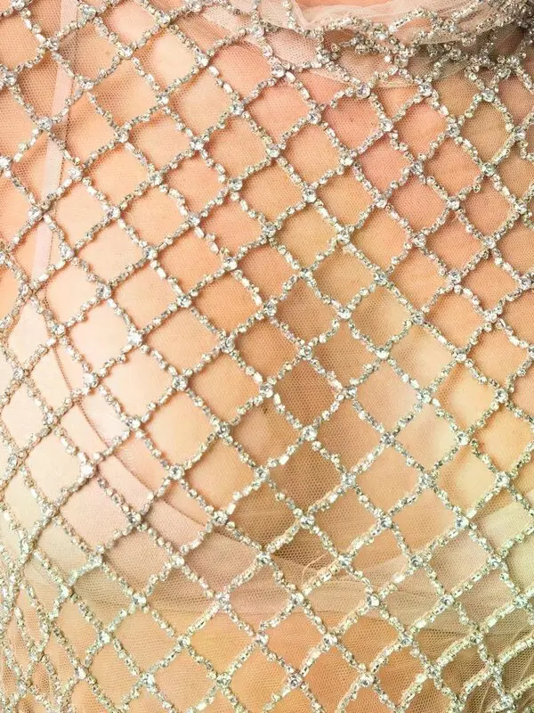 Isabel Marant Étoile Sheer Crystal-embellished Mesh Top