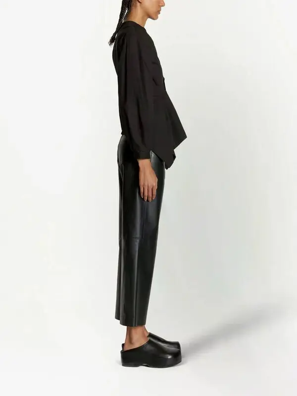 Proenza Schouler White Label V-neck Cotton Poplin Top