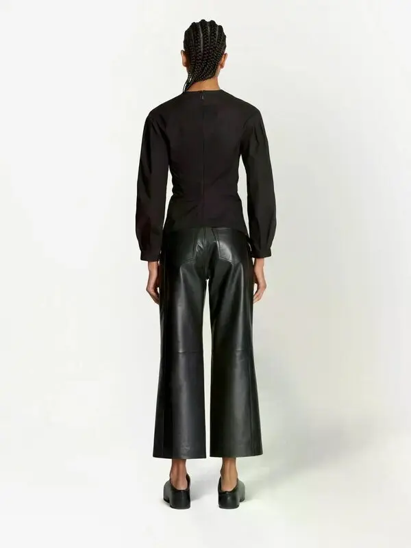 Proenza Schouler White Label V-neck Cotton Poplin Top