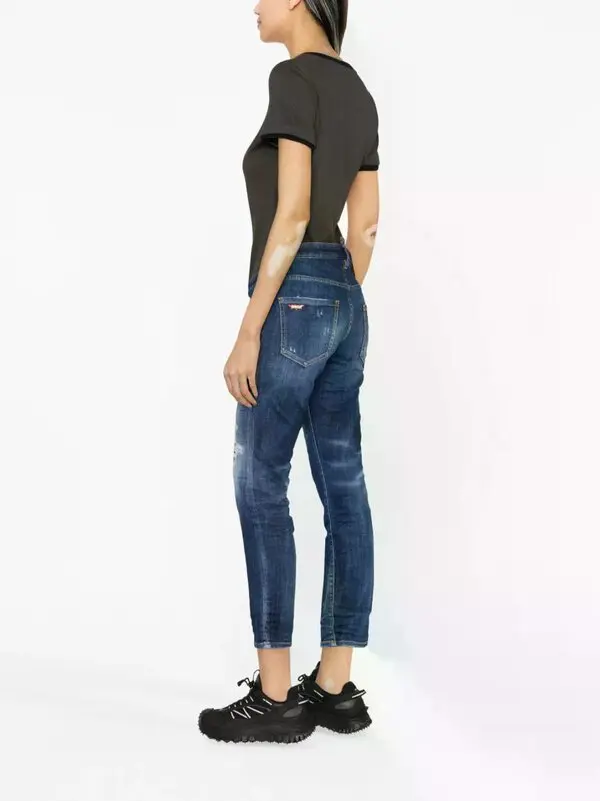 Dsquared2 Mid-rise Distressed Skinny Jeans