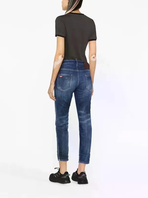 Dsquared2 Mid-rise Distressed Skinny Jeans