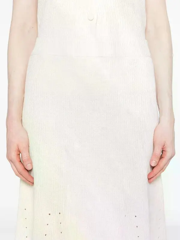 JOSEPH Ribbed Linen-blend A-line Skirt