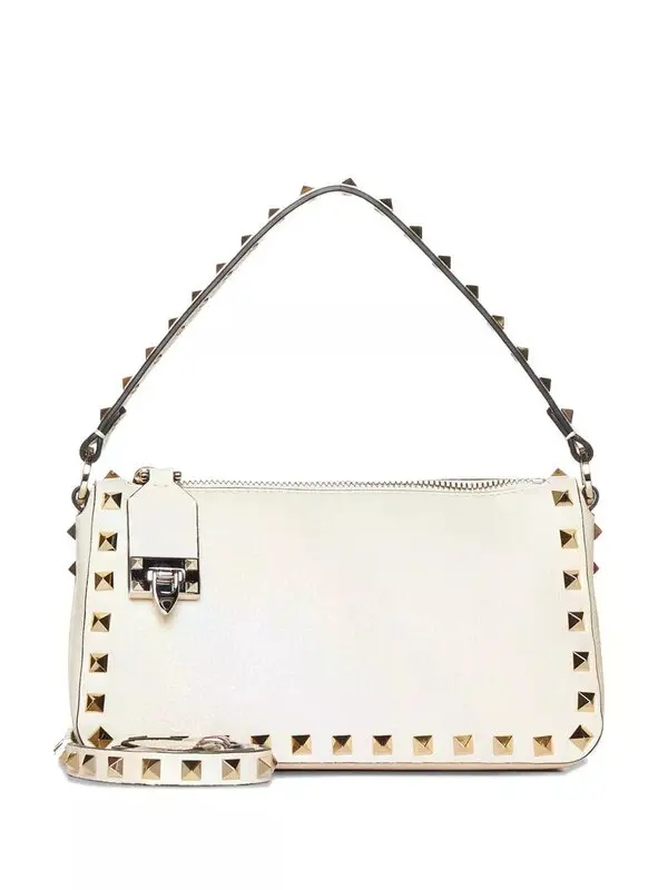 Valentino Garavani Small Rockstud Leather Crossbody Bag - Neutrals