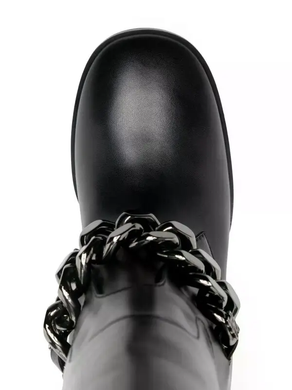 Casadei Varenne Knee-high Boots With Chain-link Detailing