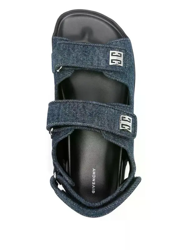 Givenchy Denim Touch-strap Flat Sandals