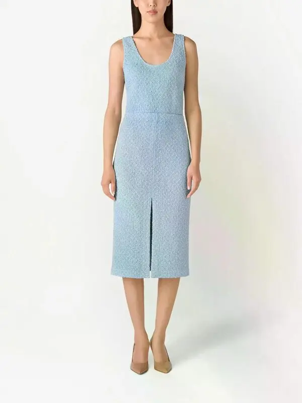 St. John Tweed Scoop Neck Dress