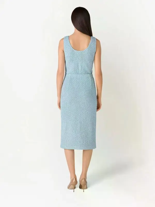 St. John Tweed Scoop Neck Dress