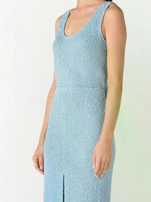 St. John Tweed Scoop Neck Dress
