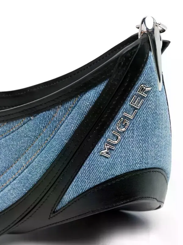 MUGLER Spiral Curve 01 Denim Bag