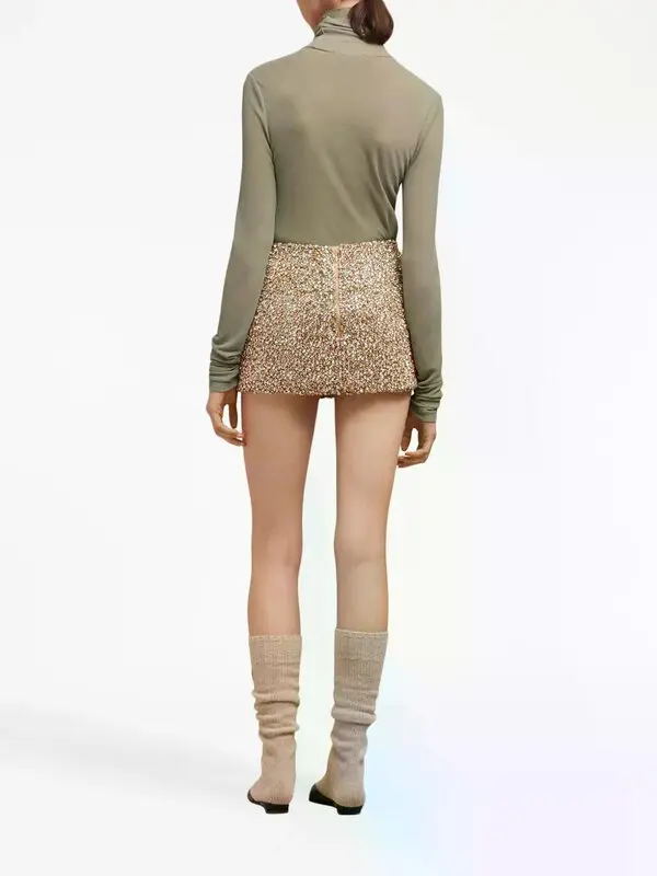 AMI Paris Roll Neck Ribbed Sweater