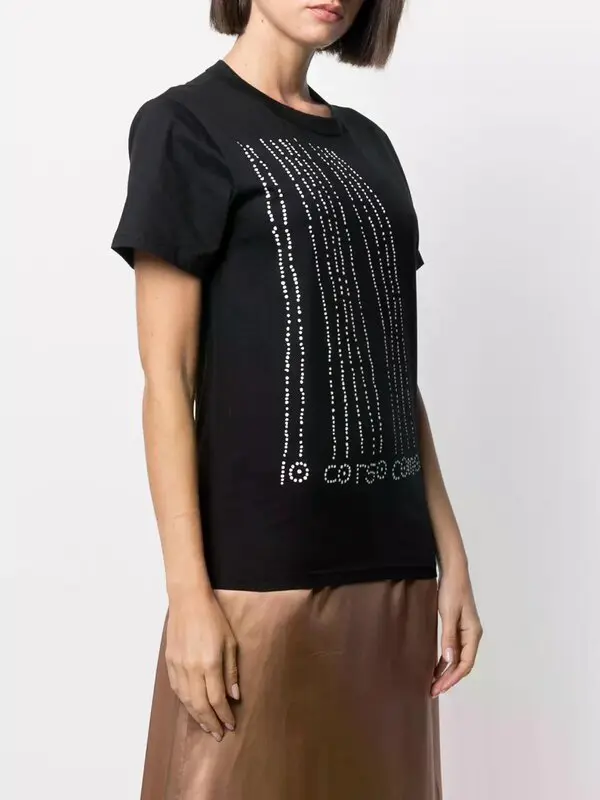 10 CORSO COMO Graphic Print Crewneck T-shirt - Black