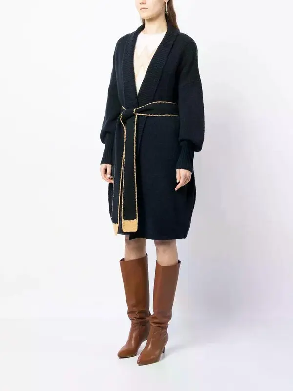 ONEFIFTEEN Self-tie Belted Cardigan