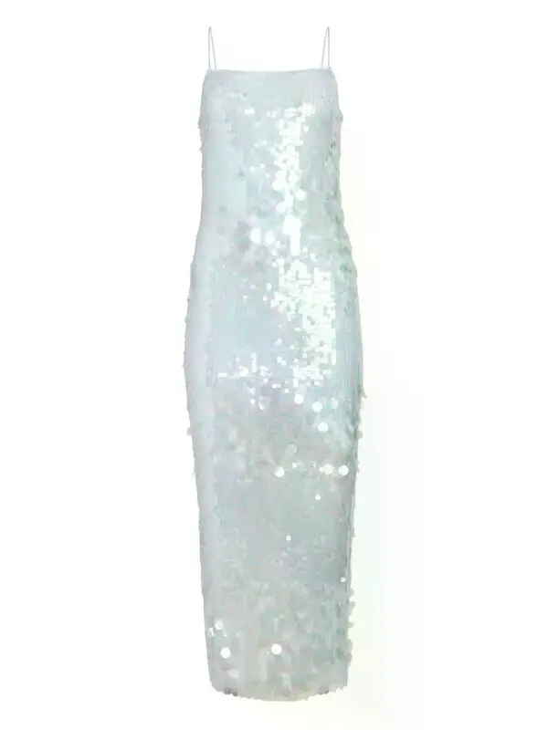 Retrofete Alana Sequined Midi Dress - Silver