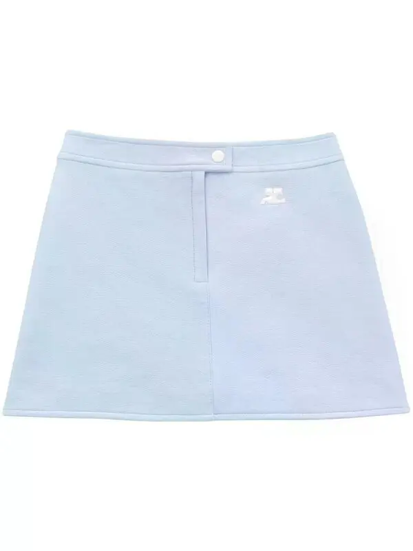 COURREGES A-line Mini Skirt With Logo Detail - Blue