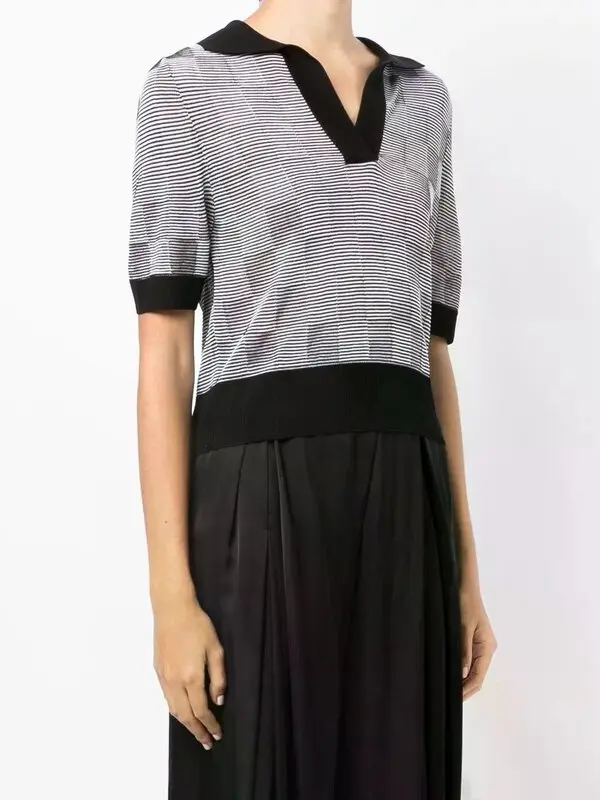 Goen.j Checkerboard Print Polo Shirt
