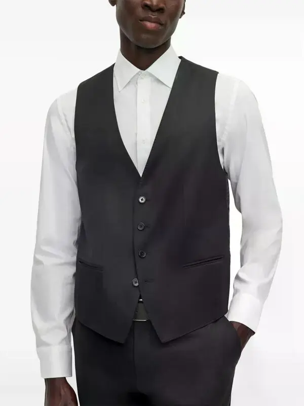 BOSS Virgin Wool V-neck Waistcoat