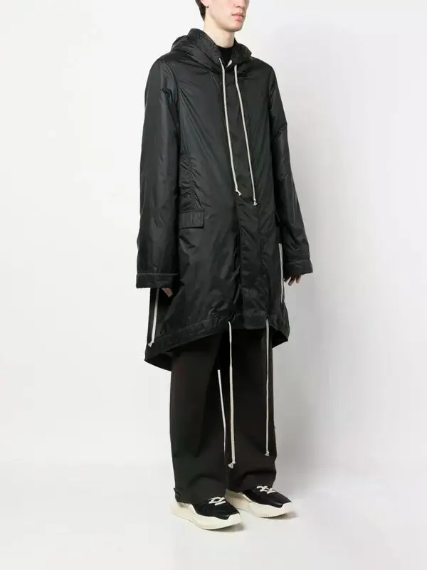 Rick Owens Fishtail Hooded Raincoat